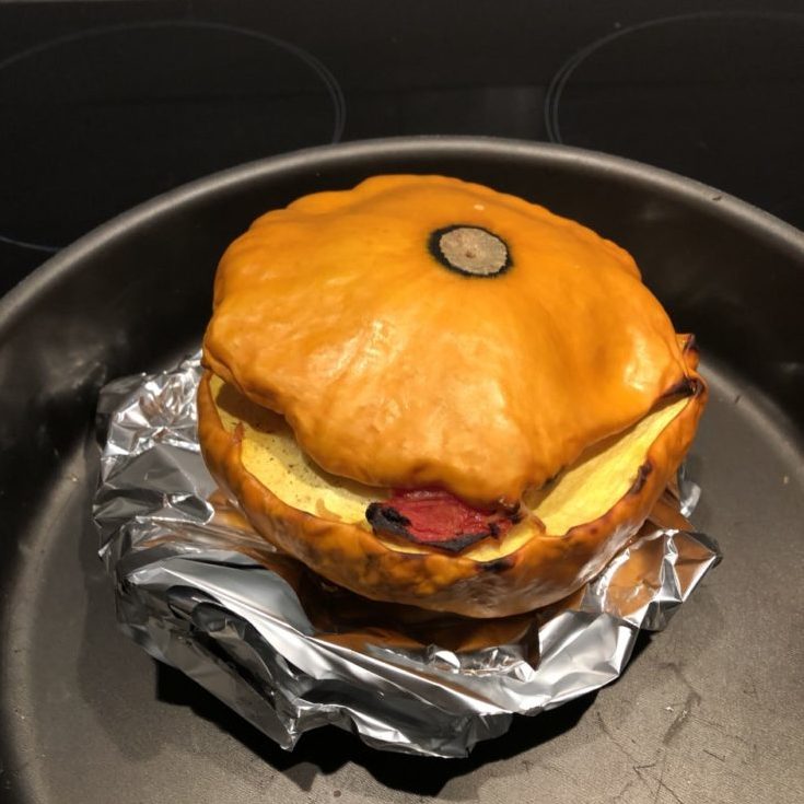 Pâtisson farci au fromage frais et tomates - Blette comme Chou