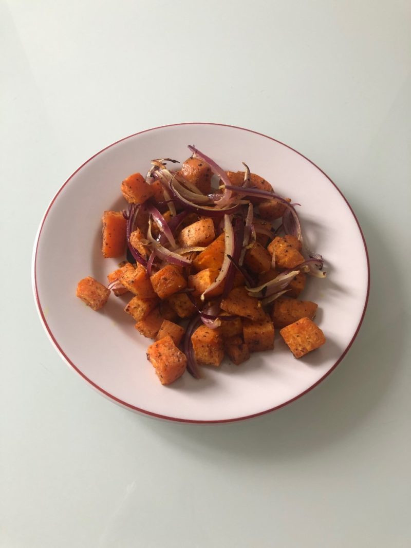 Patates douces et oignons rouges rôties - Blette comme Chou